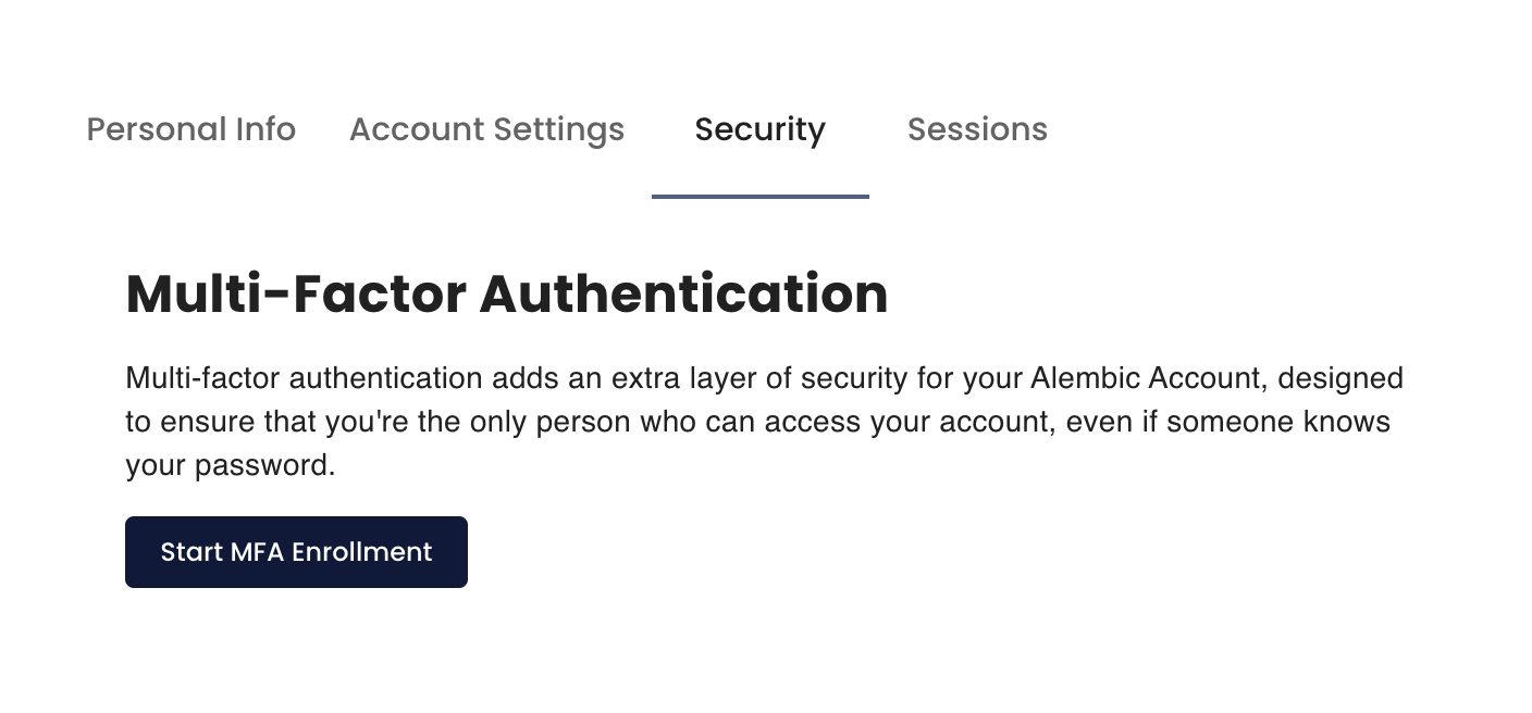 Set up Multi-Factor Authentication (MFA) for Your Account – Alembic